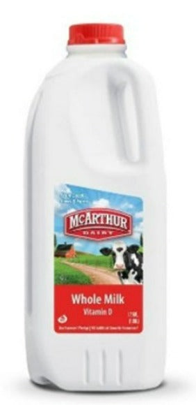 Whole Milk 1/2 Gallon 1.89 Liters - McArthur Dairy – St Barth’s Wine